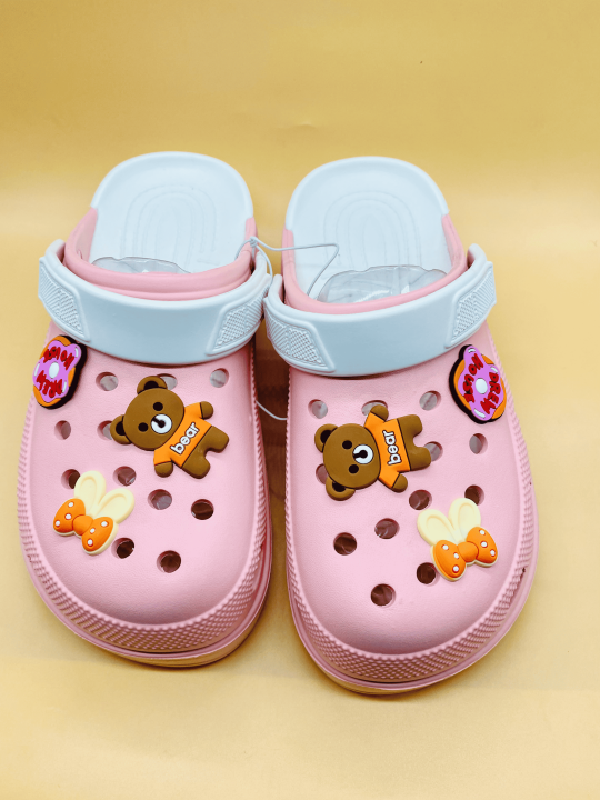 Crocs Premium Beautiful Premium crocs with stickers Pink COlor | Daraz ...