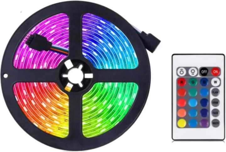 SMD 5M Strip Multicolored Led Strip Lights USB Powered With Remote ...