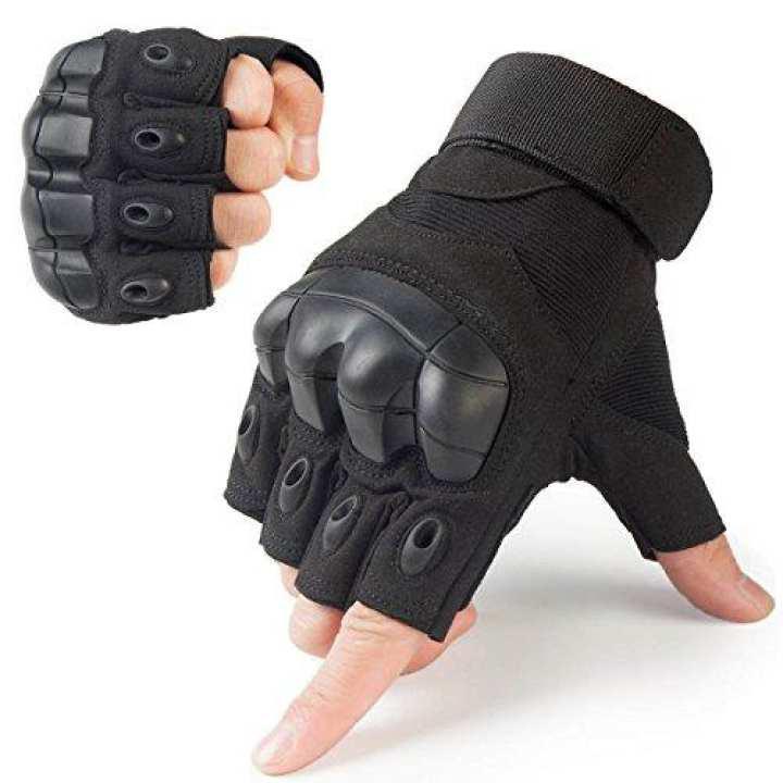 Military Tactical Gloves Hard Knuckle Half Finger Gloves For Outdoor ...