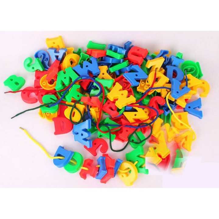 ABC Plastic Toy Baby Letter Beads Shape DIY Threading Educational ...