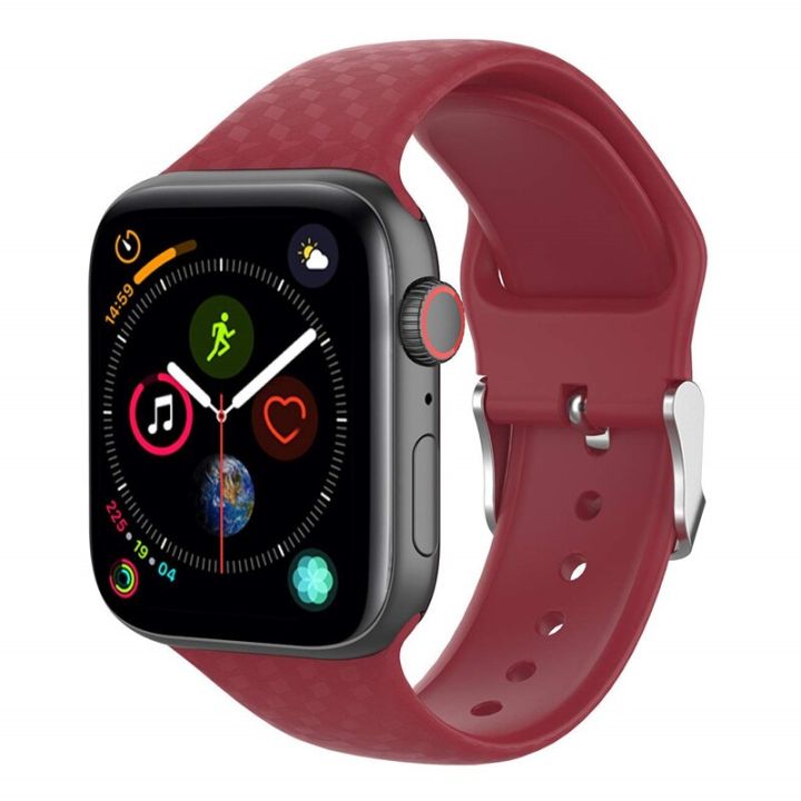 3D Texture Silicone Strap Band For Apple Watch 38mm/40mm/41mm | Daraz ...