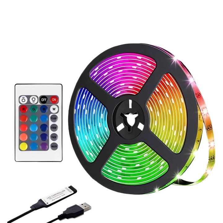 Smd Strip Multicolored Led Strip Lights USB Powered With Remote - Led ...