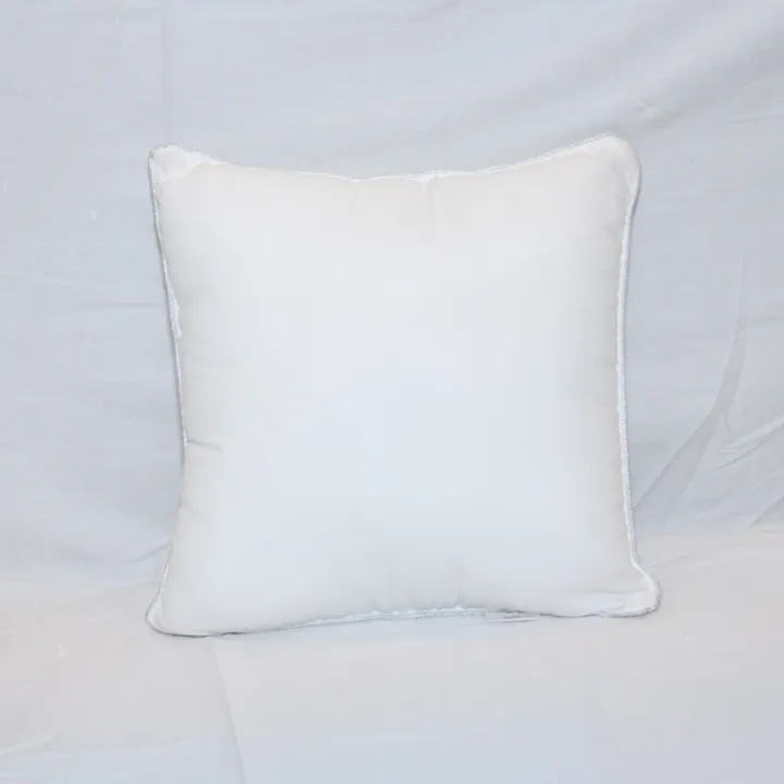 Classic White Plain Fiber Poly Cushion 16"x16" | Daraz.com.np