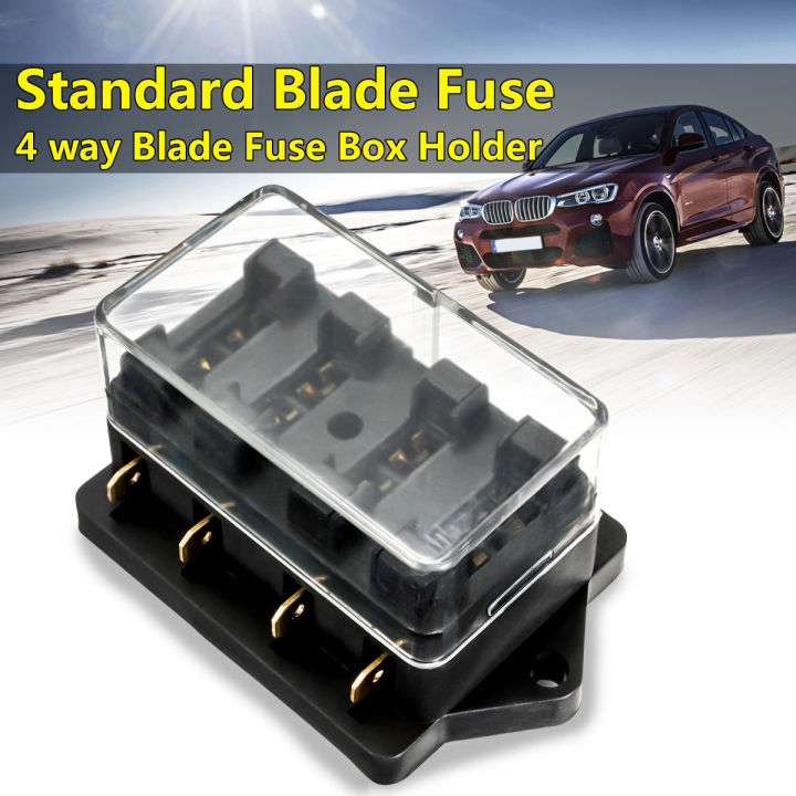 12V 4 Way Car Truck Automotive Blade Fuse Holder Box Circuit ATO ATC US ...