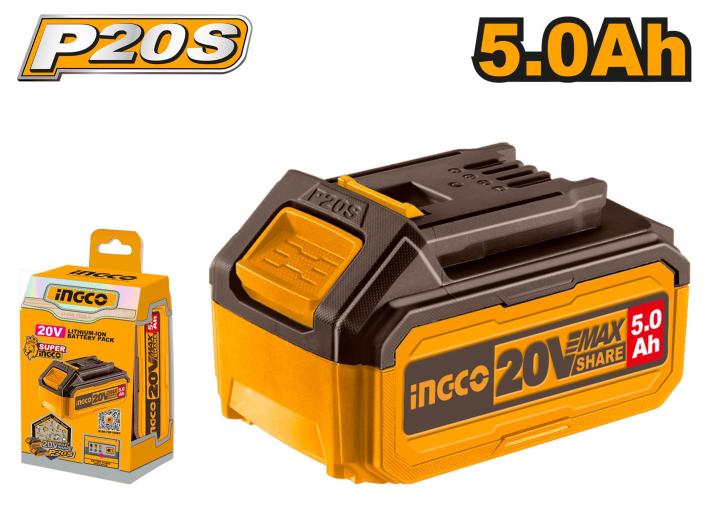 Ingco Battery Pack 20 Volt 5.0Ah For Suitable Drill, Jig Saw, And ...