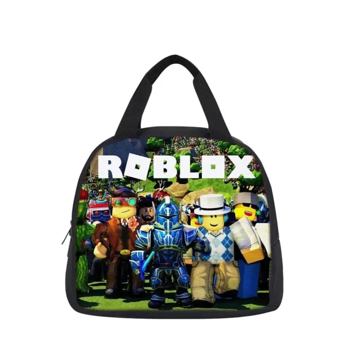 New Large Capicity Roblox Lunch Bag Thermal Portable Children Lunch Box ...