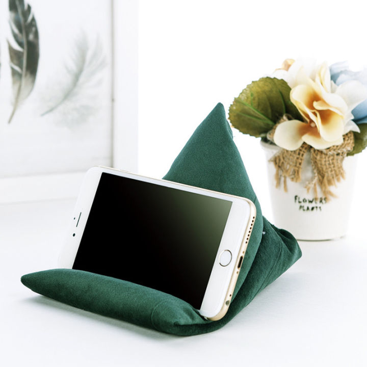 Triangle Velvet Pillows Mobile Phone Holder Skin-friendly and Soft ...