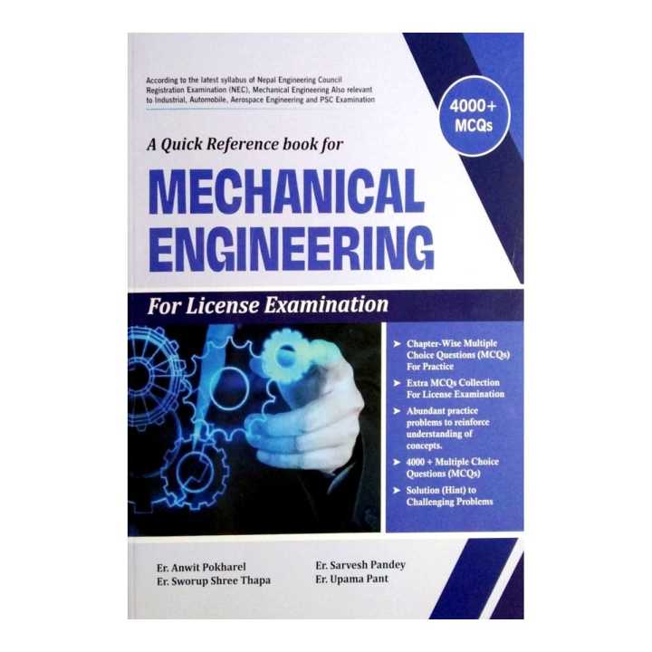 A Quick Reference Book For Mechanical Engineering For License ...