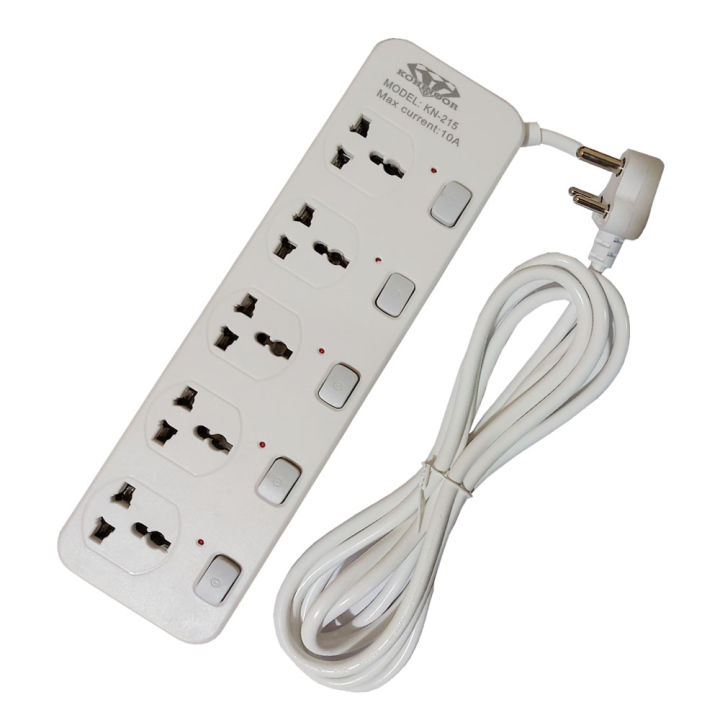 KOHINOOR (KN-215) Surge Protector 100% Copper Accessories 5 Port 2500W ...