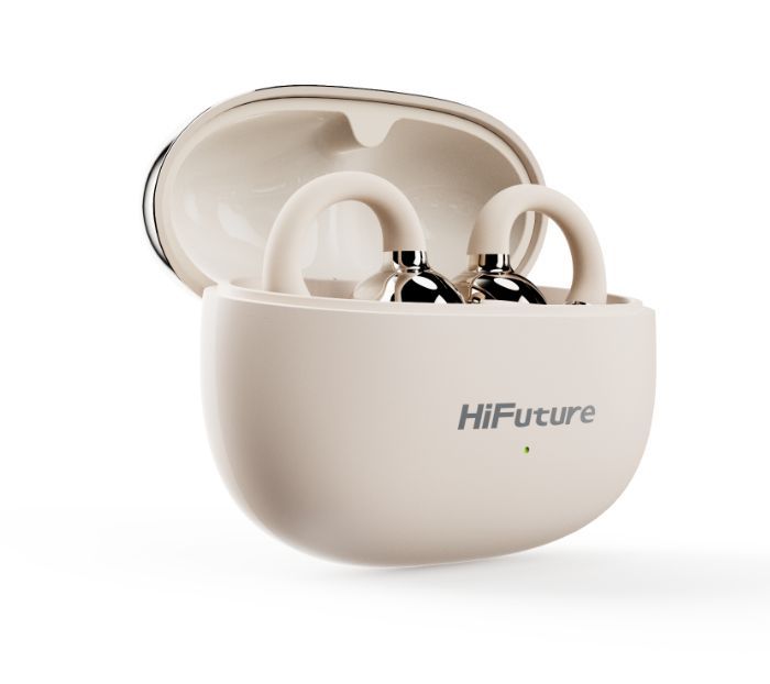 HiFuture Flexclip Open Ear Conduction Earbuds | AI Enhanced ENC | IPX5 Waterproof | 12mm Driver ...