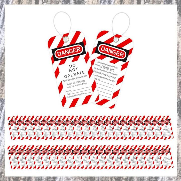 Lockout Tagout Tags 3 X 5.75-Inch, 40 Danger Do Not Operate Tags with ...