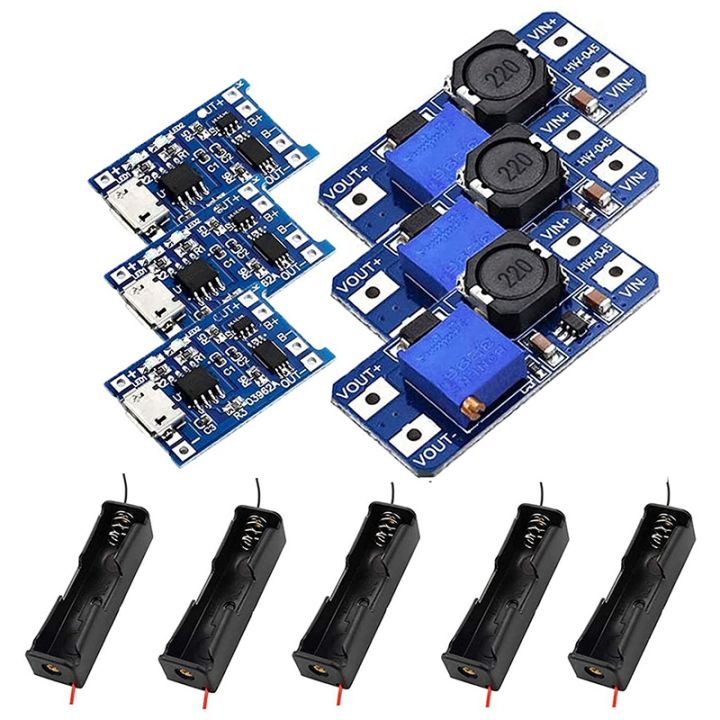 3-In-1 Kit DC-DC Step-Up Converter Module MT3608-3X Adjustable Upward ...