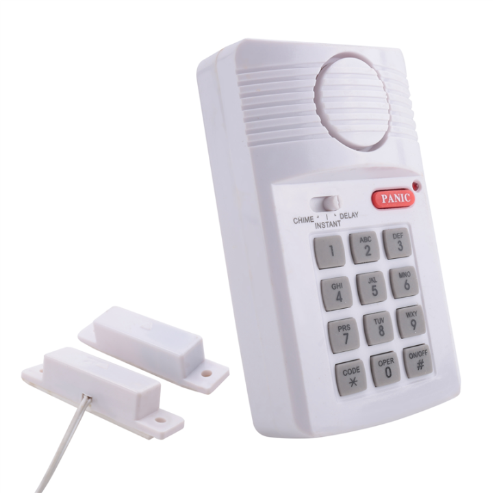 Loud Wireless Door Alarm Security Pin Panic Keypad for Home Office ...