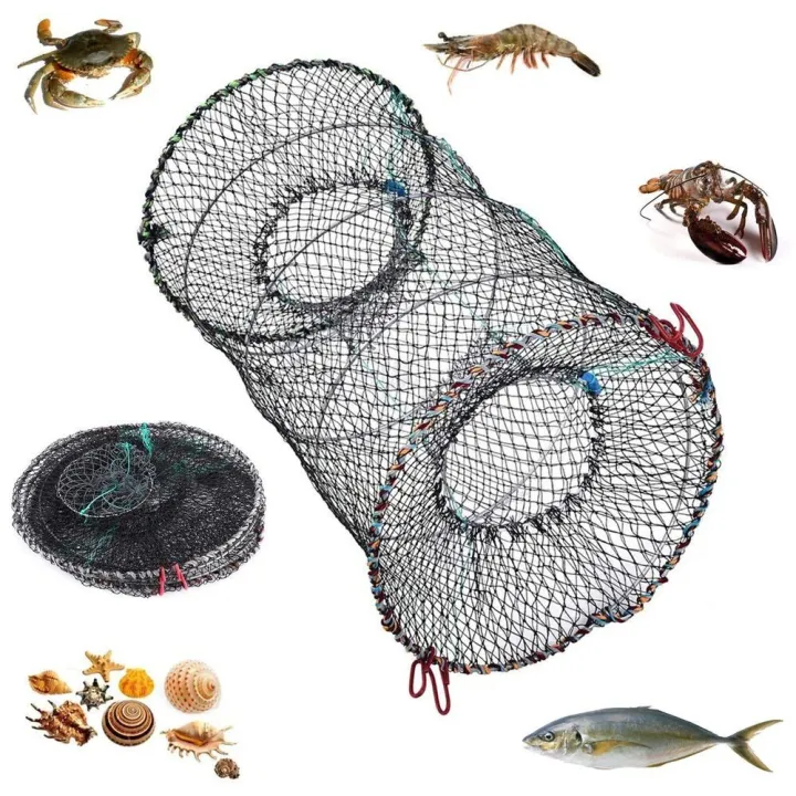 Trap NET Lobster Catcher Pot Round Crab Net Spring Cage Crab Cage ...