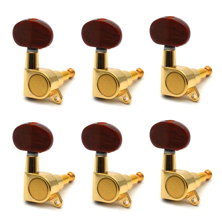 6 Pcs Locked String Tuning Pegs Key Tuners Machine Heads for Acoustic ...