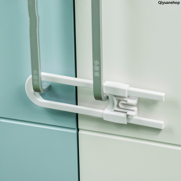 Qiyuanshop2025 New 2/4PC Adjustable Cabinet Locks - U-Shaped Childproof ...