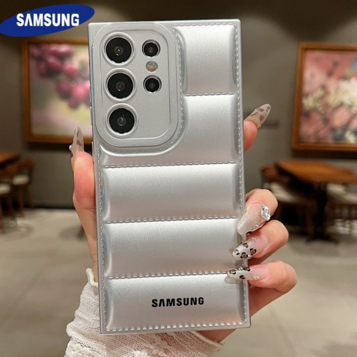 Official Soft Down Jacket Case Samsung Galaxy S25 S24 S23 Ultra S22 ...