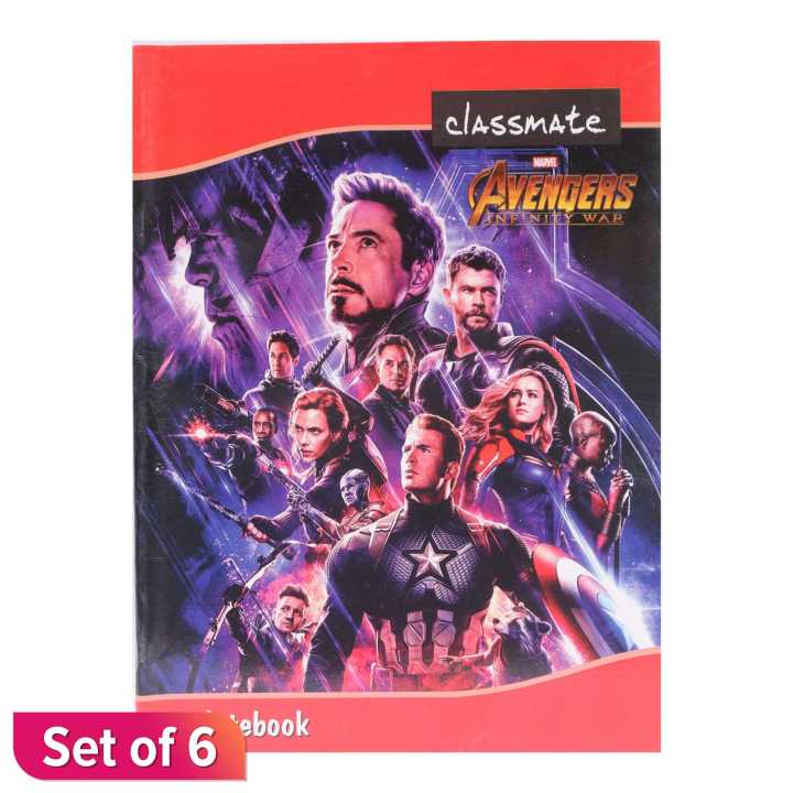 Pack OF 6 Multicolor Classmate Avenger Printed Nepali Notebook | Daraz ...