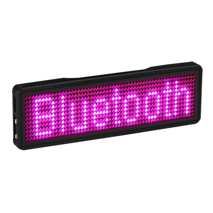 OYPFXMI Bluetooth LED Name Badge Rechargeable Light Sign DIY ...