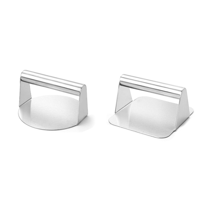 2 Piece Hamburger Meat Press Circular Square Burger Meat Press Kitchen ...