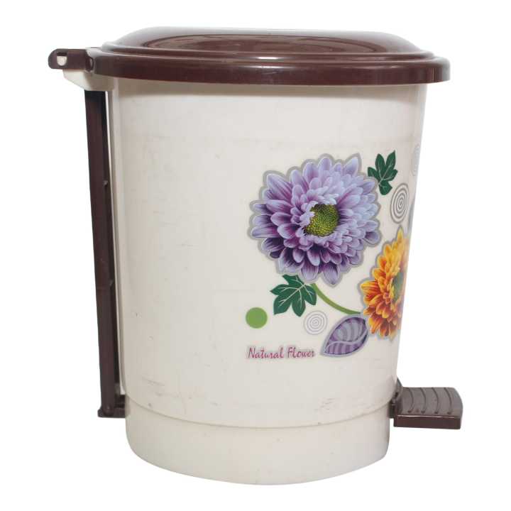 White Floral Mini Plastic Paddle Bin | Daraz.com.np