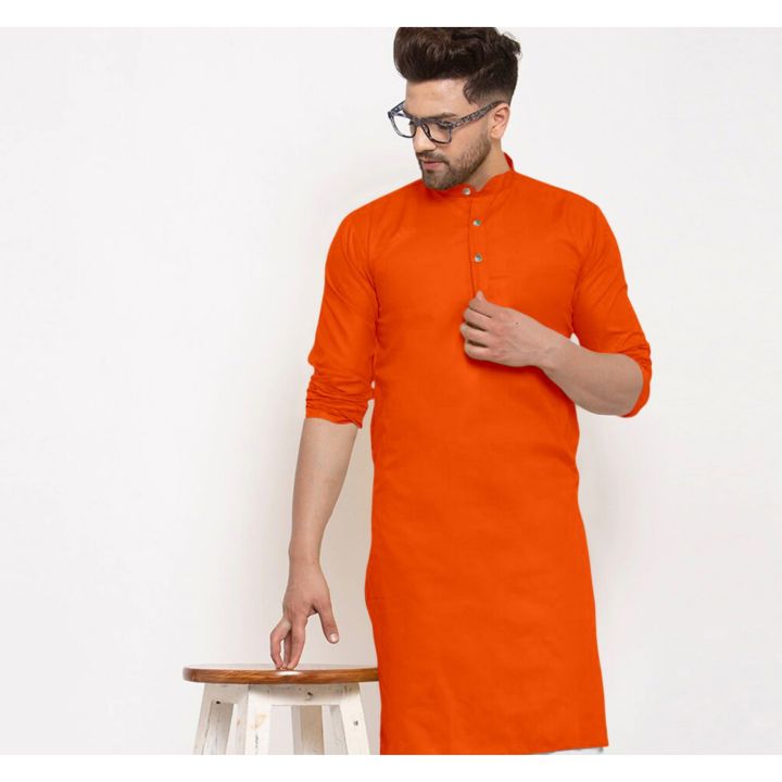 Solid Pure Cotton Traditional Kurta For Pooja Brataband Marriage ...