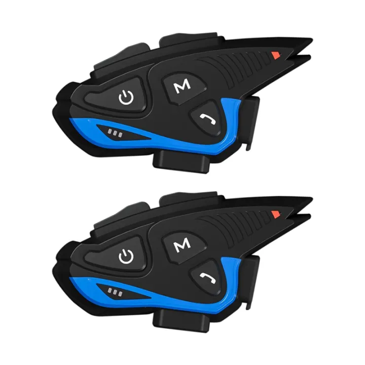 Motorcycle Communication Gear X6 Pro - 2 Helmet Bluetooth Intercom Sets ...