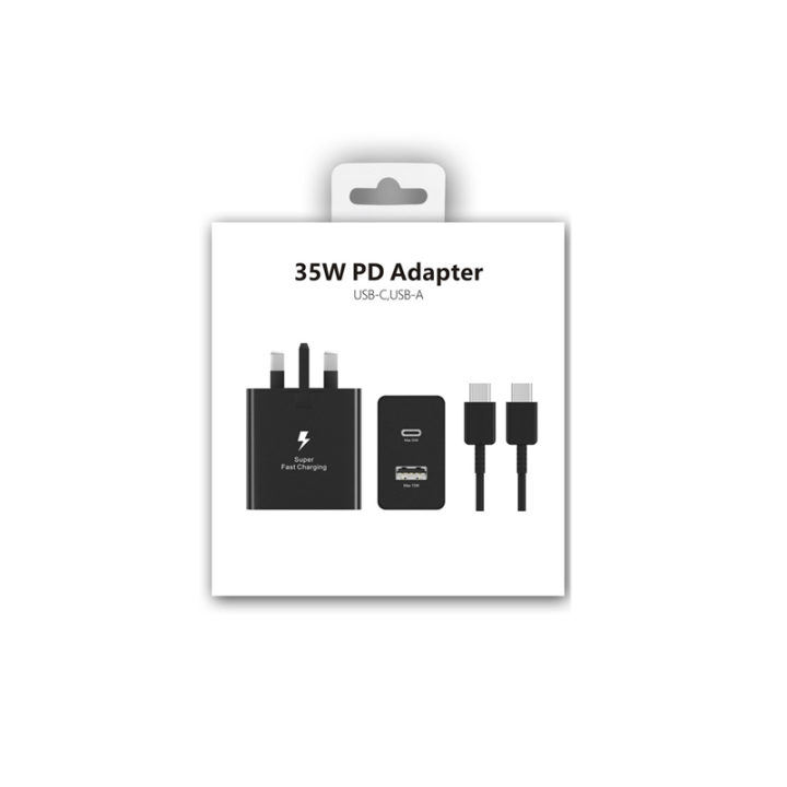 Samsung 35W Power Adapter Duo Super Fast Charging UK Plug Wall Charger ...