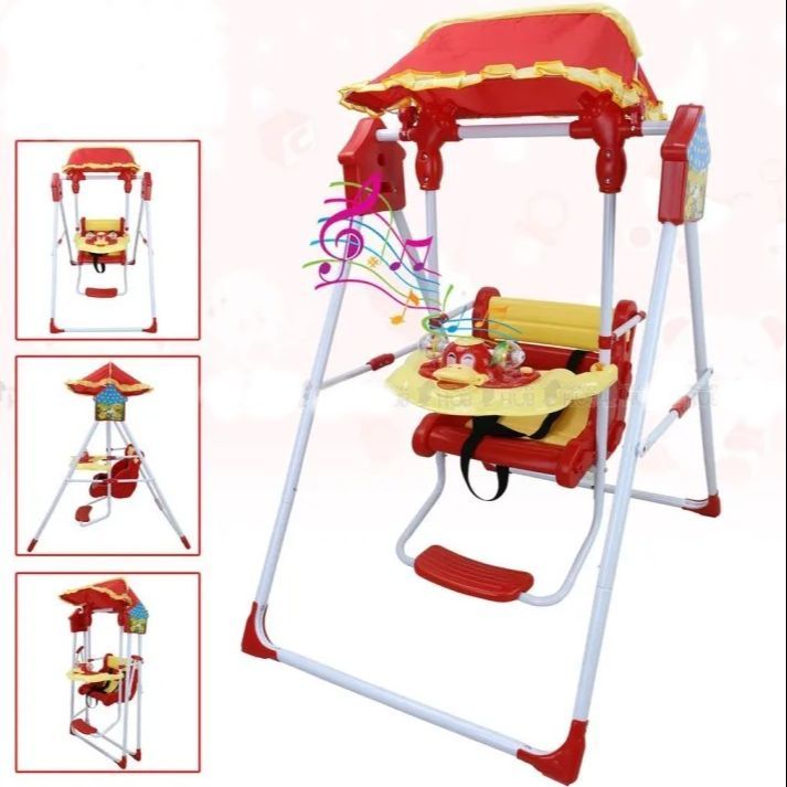 Baby Musical Stand Swing Chair With Roof Canopy Tent - Chair For Kids ...
