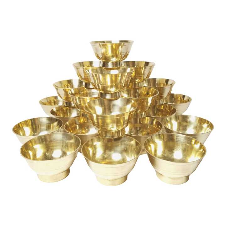 Brass Bowl (Kachaura) 6.5 Cms (Set of 24 Bowls) | Shiva Metal Udhyog ...