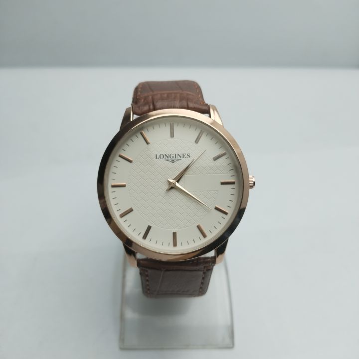 Fashionable Stick Index Men Watch PU Leather Strap Analog - Black/White ...