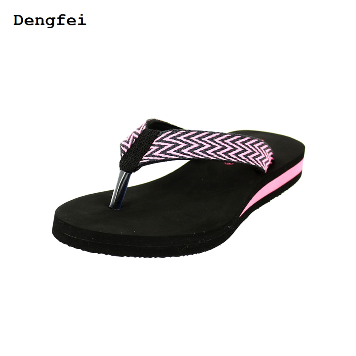 Dengfei Luxury samsons Women Casual V-strap Slippers PINK | Daraz.com.np