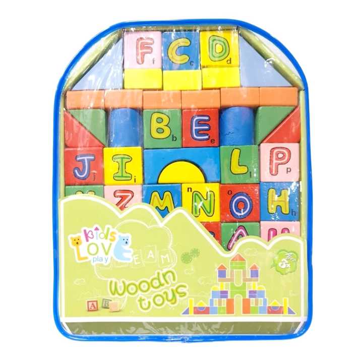 Wooden Blocks Puzzle For Growing Kids To Develop Creative Brain | Daraz ...