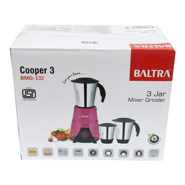 Baltra Copper 3 Mixer Grinder 3 Jar 500W | Daraz.com.np