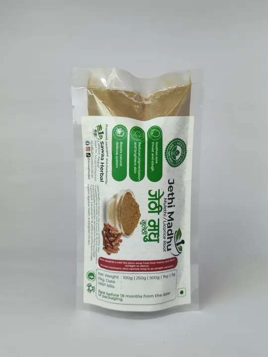 Jethi Madhu Powder - 100 grams (Mulethi Powder, Jethimadhu Churna ...