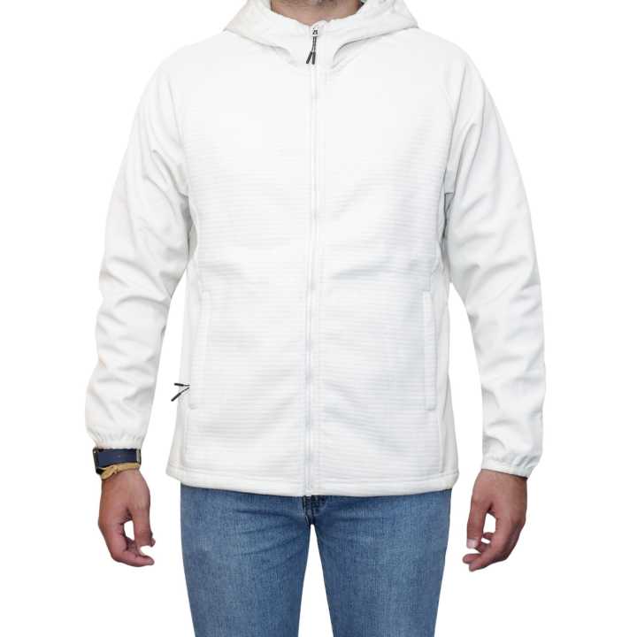 White Color Full Sleeves Cotton Plain Lining Design Winter Jacket For ...