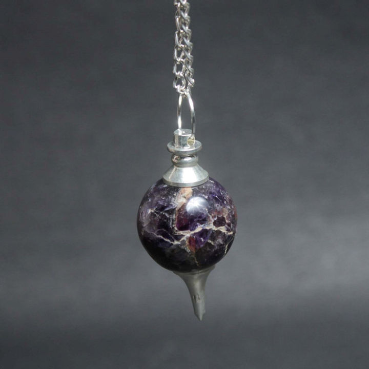 Dark Blue Crystal Sfatick Pendulum With Silver Mala | Daraz.com.np