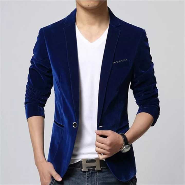 Classic New Model Velvet Casual Blazer For Men | Daraz.com.np