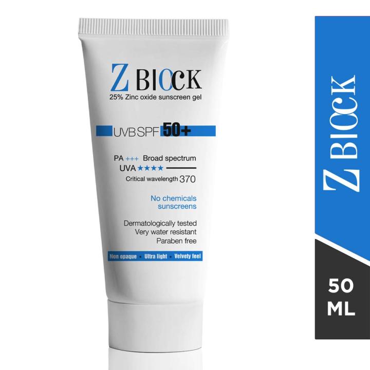 Z Block Zinc Oxide Sunscreen Gel, 50ml (Z Screen) | Daraz.com.np
