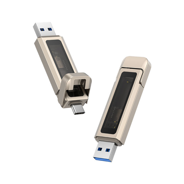 Type-C+USB3.2 GEN1 Dual Ports Aluminum Alloy 5G High Speed Flash Drive ...