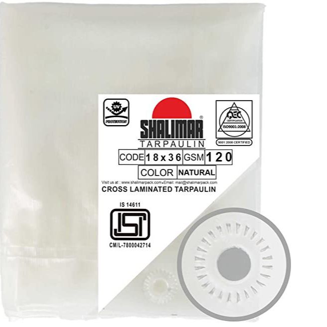 18x36 Size in 120 GSM Size( Natural )Shalimar Cross Laminated Tarpaulin ...