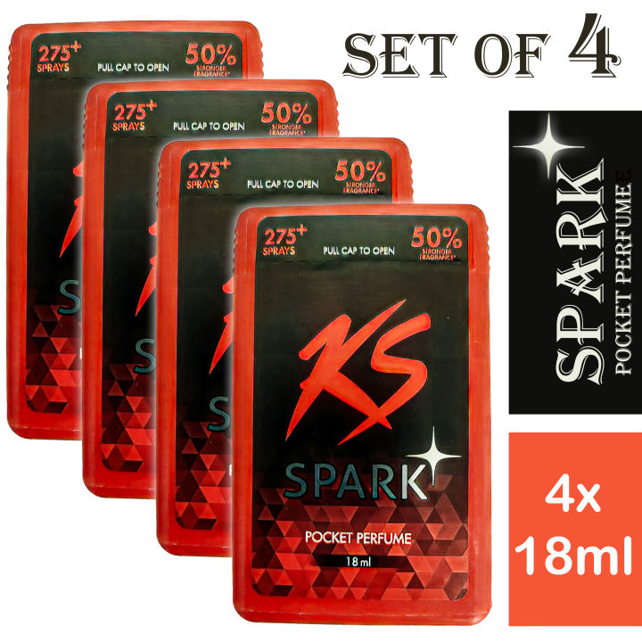 KS SPARK Pocket Perfume With 50% Stronger Fragnance - 18ml (275+ Sprays ...