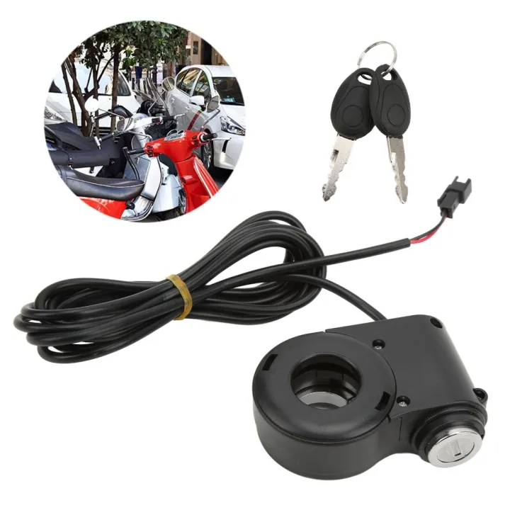 Durable 12-99V Universal Electric Scooter Key Switch 2 Wires Accessory ...