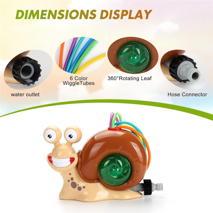 Cartoon Snail Water Sprinkler Lawn Garden for Summer Sprays for ...