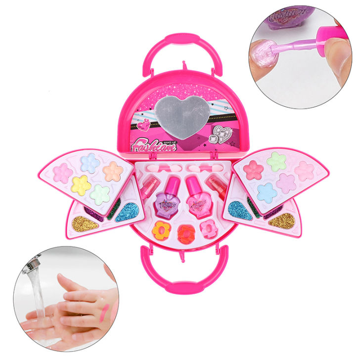 Children Makeup Kit Little Girls Princess Cosmetics Toy Set For Girl ...