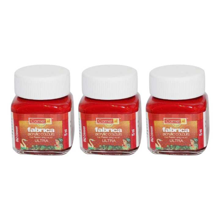 Camel Red Fabrica Acrylic Colors Set Of 3 | Daraz.com.np