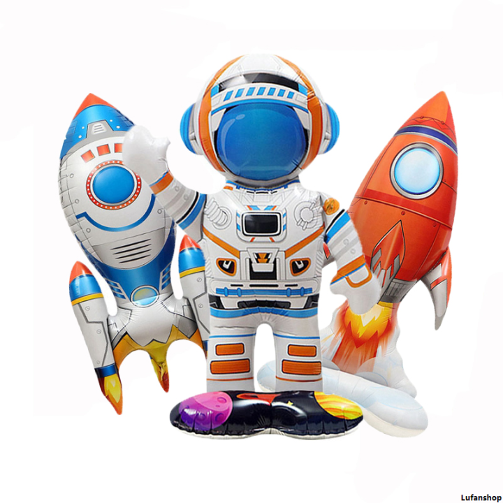 LufanshopOriginal 3D Rocket Astronaut Balloon Astronaut Standing Foil ...