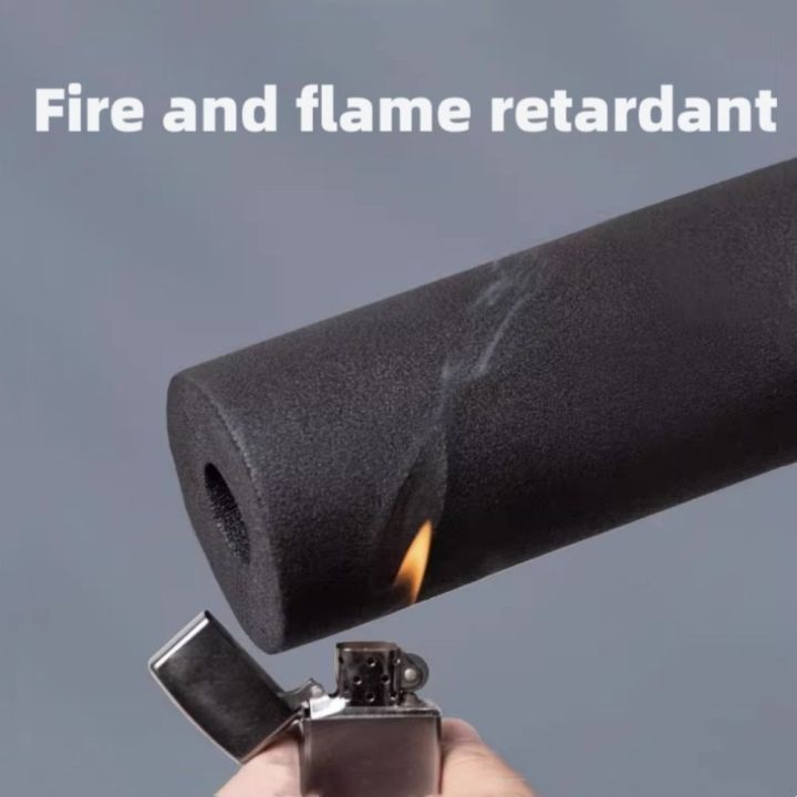 1.8M Black Sponge Rubber Pipe Antifreeze Waterproof Thermal Insulation ...