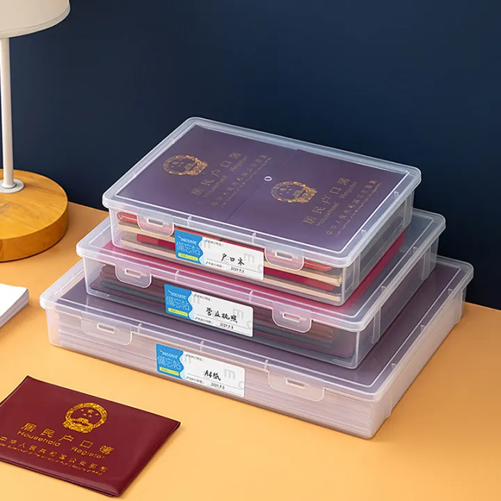Book A4 Document Storage Box Desktop Office Test Paper Storage ...