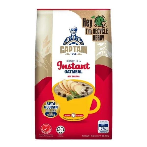 Captain Oats, Instant Oatmeal (800g Pouch & 1kg Jar) | Daraz.com.np